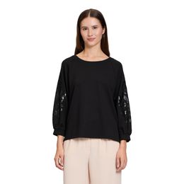 Betty Barclay Damen 3/4-Arm-Shirt "Damen mit Trompeten&auml;rmeln", schwarz, Gr. 38, Obermaterial: 48% Viskose, 47% Polyester, 5% Elasthan, Shirts,