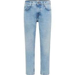 Mustang Herren Tapered-fit-Jeans "Herren Style Denver Tapered", blau, Gr. 34, unifarben, Denim/Jeans, 100% Baumwolle, Jeans