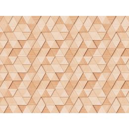 Livingwalls LIVING WALLS Fototapete "The Wall", B/L: 4mm x 3mm, Rollen:, beige, Schlafzimmer, Tapeten, Fototapete Geometrisch Tapete 3D Tapeten Wohnzimmer modern