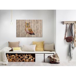 A.S. Cr&eacute;ation Leinwandbild A.S. CR&Eacute;ATION, B:90cm H:60cm, gelb, Holz, Stahl, Wohnzimmer, Bilder, "fairy tale", Keilrahmen Bild Holzoptik Tiere Leinwand-Bild