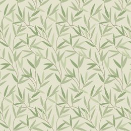 Laura Ashley Vliestapete "Willow Leaf", B/L: 0,52mm x 10mm, Rollen:, gr&uuml;n, Wohnzimmer, Tapeten, FSC zertifiziert, mit lebhaftem Druck, 10 Meter L&auml;nge