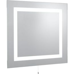 Searchlight LED Spiegelleuchte "Badezimmerleuchte Bathroom Mirror, 1-flammig", 1, H: 65cm, 1 Stk.wei&szlig;, spiegel und matt, Leuchten, Mit Zugschalter