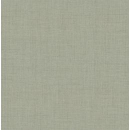 WOW Vliestapete "Matt Textil Soft", B/L: 0,52m x 10m, Rollen: 1, gr&uuml;n, Wohnzimmer, Tapeten, 10mx52cm (ca. 5m2)