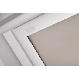 Velux Verdunklungsrollo "DKL S10 1085SWL", S10, stufenlos positionierbar, beige, Kinderzimmer, Rollos, wei&szlig;e F&uuml;hrungsschienen & Griffleiste