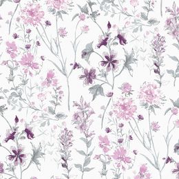 Laura Ashley Vliestapete "Wild Meadow", B/L: 0,52mm x 10mm, Rollen:, rosa, Wohnzimmer, Tapeten, FSC zertifiziert, mit lebhaftem Druck, 10 Meter L&auml;nge