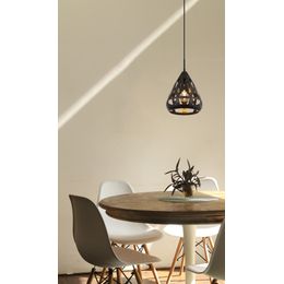 Globo LIGHTING H&auml;ngeleuchte "HASSAN", 1 Stk.schwarz, Wohnzimmer, Leuchten, H&auml;ngelampe/Pendelleuchte/Esszimmer/Wohnzimmer/Esstisch