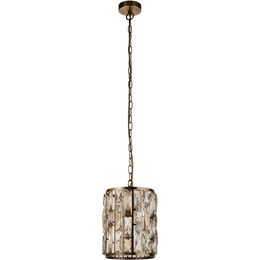 Searchlight H&auml;ngeleuchte "Bijou Pendant - Antique Brass Metal & Champagne Glass", 1, &Oslash; 22cm H: 31cm, 1 Stk., gold, Wohnzimmer, Leuchten