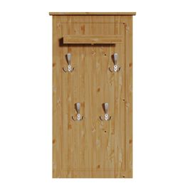 Garderobenpaneel Home Affaire, B:60cm H:115cm T:12cm, beige, Massivholz, Garderobenpaneele, "Lukas, Paneel, Wandpaneel, Garderobe", aus massiver