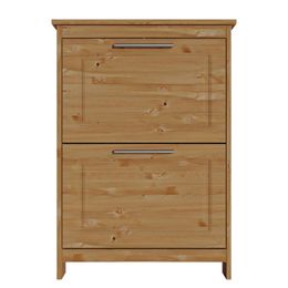 Schuhkipper Home Affaire, B:60cm H:85cm T:19cm, beige, FSC-zertifiziertes Massivholz, Sideboards, "Lukas, Schuhkommode, schmal, Schuhregal,