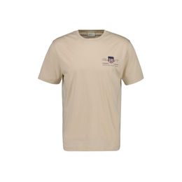 Gant Damen T-Shirt "T-Shirt Regular Archive Shield EMB 1er Pack", beige, Gr. 5XL, Obermaterial: 100% Baumwolle CO., Shirts