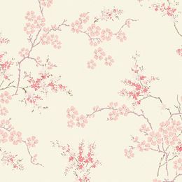 Laura Ashley Vliestapete "Oriental Blossom Blush", B/L: 0,52mm x 10mm, Rollen:, rosa, Tapeten, FSC zertifiziert, mit lebhaftem Druck, 10 Meter L&auml;nge