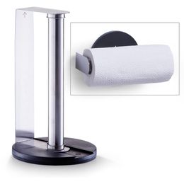 zeller PRESENT K&uuml;chenrollenhalter, H:30cm &Oslash;:17cm, silber, K&uuml;chenrollenhalter, Edelstahl/Kunststoff-Kombination