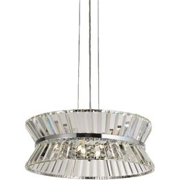 Searchlight H&auml;ngeleuchte "H&auml;ngeleuchte Uptown, 7-flammig", 7, &Oslash; 50cm H: 25cm, 1 Stk.chrom und klar, Wohnzimmer, Leuchten, Glamour&ouml;s