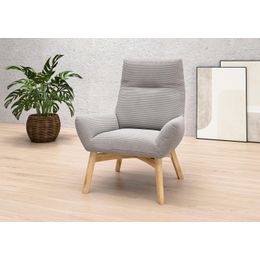 Sessel Home Affaire, B:82cm H:102cm T:81cm, grau, 88% Polyester, 12% Polyacryl, Sessel, "Basic Relaxsessel", Extra hohe R&uuml;ckenlehne