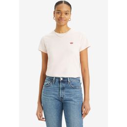 Levi's LEVI'S Damen T-Shirt "TEE Minilogo", rosa, Gr. S, unifarben, Jersey, Obermaterial: 100% Baumwolle, Shirts, mit kleiner Logostickerei