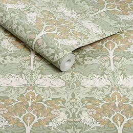 Vliestapete "Brother Rabbit", B/L: x 10m, Rollen: 1gr&uuml;n, WILLIAM MORRIS AT HOME, Wohnzimmer, Tapeten, Design Tapeten