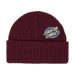 Santa Cruz Herren Beanie "GLOBAL OVAL DOT BEANIE"schwarz cherry, Obermaterial: 100% Polyacryl, M&uuml;tzen