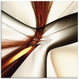 Glasbild Artland, B:50cm H:50cm, beige, Glas, Küche, Bilder, "Abstrakt modern", in verschiedenen Größen