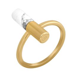 CAI CA&Iuml; Damen Fingerring "925/- Sterling Silber vergoldet Howlith", 054 (17,2), Silber 925 (Sterlingsilber), gold, Silber 925 (Sterlingsilber),