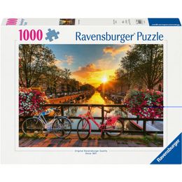 Ravensburger Kinder Puzzle "Fahrr&auml;der in Amsterdam", bunt, B:70cm H:50cm, Puzzles, Made in Germany