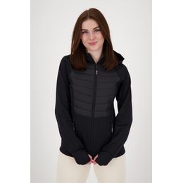 DEPROC Active Damen Strickfleecejacke "ELMCOURT V WOMEN", schwarz, Gr. 42, 100% Polyester, Jacken, auch in Gro&szlig;en Gr&ouml;&szlig;en erh&auml;ltlich