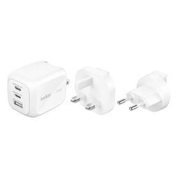 Belkin USB-Ladeger&auml;t "BoostCharge Pro 3-Port GaN Wall Charger 70W", B:10,5cm H:4,3cm T:10,6cmwei&szlig;, Ladeger&auml;te