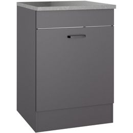 Sp&uuml;lenschrank Optifit "OPTImulti", anthrazit matt, anthrazit matt, B:60cm H:88cm T:60cm, Spanplatte, Schr&auml;nke, Sp&uuml;lenschrank