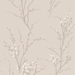 Laura Ashley Vliestapete "Pussy Willow", B/L: 0,52mm x 10mm, Rollen:, grau, Tapeten, FSC zertifiziert, mit lebhaftem Druck, 10 Meter L&auml;nge