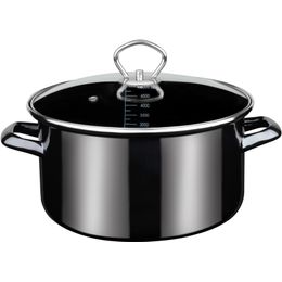 GSW Fleischtopf "Profi-Black-Star", 5,5 l + &Oslash; 24cm + H&ouml;he 13,5cm, schwarz, T&ouml;pfe, Induktion