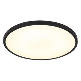 Globo LIGHTING Deckenleuchte "NIELSEN", Ø 30cm H: 3,5cm, 1 Stk.schwarz matt, Leuchten, Deckenlampe Wohnzimmer-Leuchte Schlafzimmer-Leuchte Flur Küche