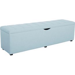 Hockerbank Home Affaire, B:160cm H:42cm T:40cm, blau, Struktur fein (100% Polyester) f&uuml;r Bett Classico, Piazza, Premium und Vega;Struktur (100%