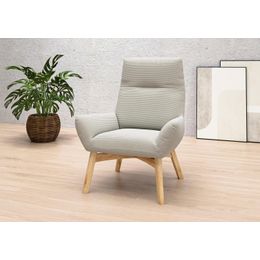 Sessel Home Affaire, B:82cm H:102cm T:81cm, grau, 88% Polyester, 12% Polyacryl, Sessel, "Basic Relaxsessel", Extra hohe R&uuml;ckenlehne