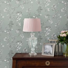 Laura Ashley Vliestapete "Elderwood", B/L: 0,52mm x 10mm, Rollen:, blau, Wohnzimmer, Tapeten, FSC zertifiziert, mit lebhaftem Druck, 10 Meter L&auml;nge