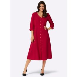 Classic Basics Damen Trachtenkleid "Trachtenkleid", rot, Gr. 52, unifarben, Web, 100% Polyester, Kleider