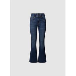 Pepe Jeans Damen 5-Pocket-Jeans "FLARE JEANS MW VENUS"used blau medium, Gr. 29, Denim/Jeans, Obermaterial: 94% Baumwolle, 5% Polyester, 1% Elasthan,
