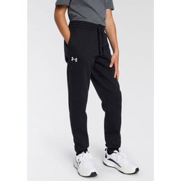 Under Armour Jungen Trainingshose "RIVAL", schwarz, Gr. XS, Obermaterial: 67% Polyester, 33% Elasthan, Hosen, Für Kinder - Material innen weich