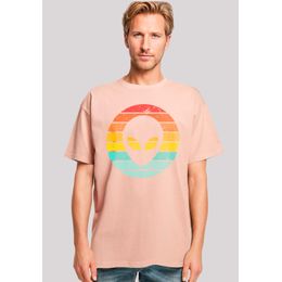 F4NT4STIC Herren T-Shirt "Alien Retro Sonnenuntergang", gelb, Gr. XL, Obermaterial: 100% Baumwolle, Shirts, Premium Qualit&auml;t