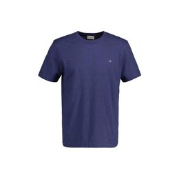 Gant Herren T-Shirt "T-Shirt Reg Shield 1er Pack", blau, Gr. M, Obermaterial: 100% Baumwolle CO., Shirts