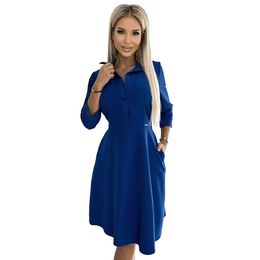 numoco Kleid 'Hemdkleid Sandy' Damen Gr&ouml;&szlig;e 38 blau Winterkleid