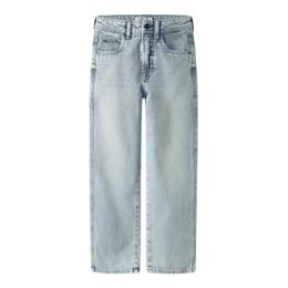 name it Kinder Relax-fit-Jeans "NKMRYAN LOOSE JEANS 5760-RM NOOS"light blau bleached denim, Gr. 116, unifarben, Denim/Jeans, Obermaterial: 100%