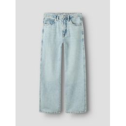 name it Kinder Relax-fit-Jeans "NKMRYAN LOOSE JEANS 5760-RM NOOS"light blau bleached denim, Gr. 134, unifarben, Denim/Jeans, Obermaterial: 100%