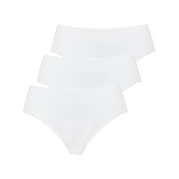Nina von C. Damen H&uuml;ftslip "3er Pack Damen H&uuml;ftslip Daily", Gr. 38, wei&szlig;, Feinripp, Obermaterial: 100% Baumwolle CO., Unterhosen