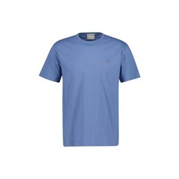 Gant Damen T-Shirt "T-Shirt Reg Shield 1er Pack"blau (faded denim), Gr. XXXL, Obermaterial: 100% Baumwolle CO., Shirts