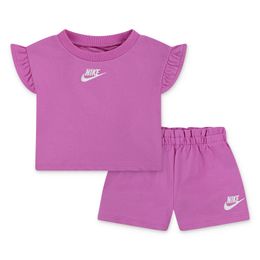 Nike Sportswear M&auml;dchen T-Shirt & Shorts "NKG BABY FRENCH TERRY SET", pink, Gr. 92, Obermaterial: 80% Baumwolle, 20% Polyester, KOB Set-Artikel, f&uuml;r