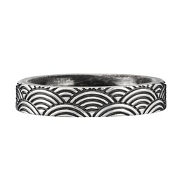 CAI CA&Iuml; Herren Fingerring "925/- Sterling Silber oxidiert Wellen Japan", 068 (21,7), Silber 925 (Sterlingsilber), silber, Silber 925 (Sterlingsilber),