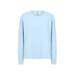 soyaconcept Damen Strickpullover "Soya Concept Sweater SC-BANU", blau, Gr. L, Obermaterial: 48% Modal, 48% Polyester, 4% Elasthan, Pullover