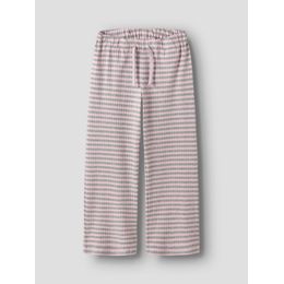 name it M&auml;dchen Jerseyhose "NKFSURAJA STRAIGHT PANT NOOS"pirouette, Gr. 134, gestreift, Rippware, Obermaterial: 95% Baumwolle, 5% Elasthan, Hosen