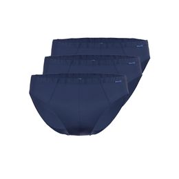 Ammann Herren Slip "3er Pack Mini Slip Day Modern / Cotton & More", Gr. 7, blau, Single Jersey, Obermaterial: 57% Modal CMD. 35% Baumwolle CO. 8%