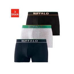Buffalo Herren Boxer "Boxershorts für Herren", Gr. S, blau, Jersey, Obermaterial: 92% Baumwolle, 8% Elasthan, unifarben, Unterhosen, aus Baumwoll-Mix