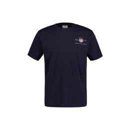 Gant Herren T-Shirt "T-Shirt Regular Archive Shield EMB 1er Pack", blau, Gr. XL, Obermaterial: 100% Baumwolle CO., Shirts